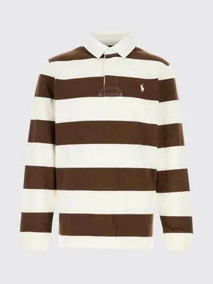 Polo Ralph Lauren Striped Cotton Long-sleeve Polo With Pony Logo
