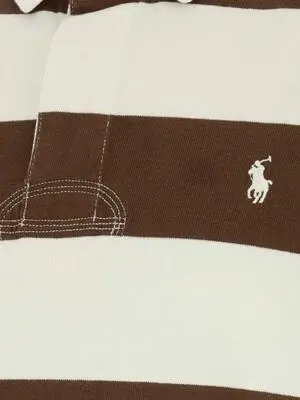 Polo Ralph Lauren Striped Cotton Long-sleeve Polo With Pony Logo