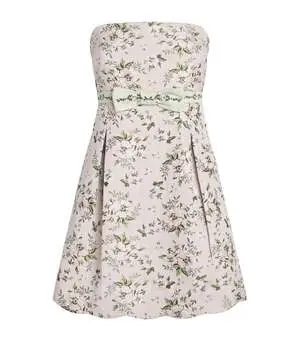 Alice + Olivia Strapless Babydoll Mini Dress