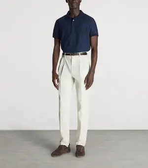 Dunhill Cotton Herringbone Polo Shirt