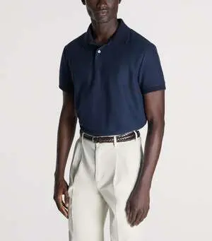 Dunhill Cotton Herringbone Polo Shirt