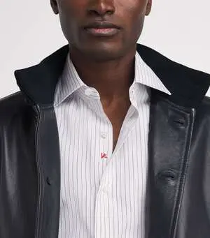 Isaia Cotton-silk Stripe Shirt