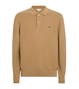Lacoste Cotton Piqué Polo Sweatshirt - Brown