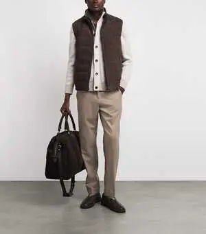 Corneliani Reversible Suede Padded Gilet