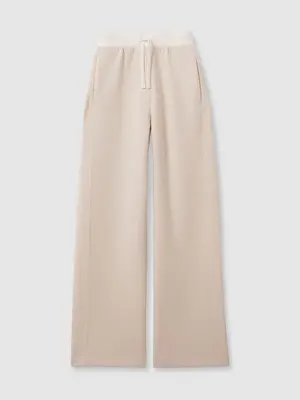 REISS Interlock Wide-leg Drawstring Joggers