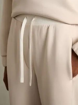 REISS Interlock Wide-leg Drawstring Joggers