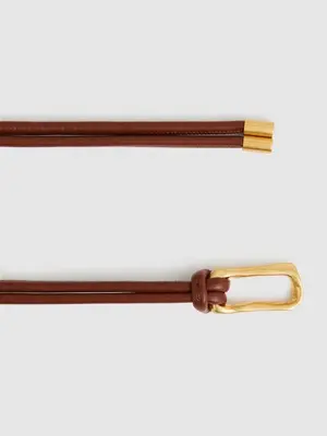 REISS Sculpted Buckle Tubular Tie Belt