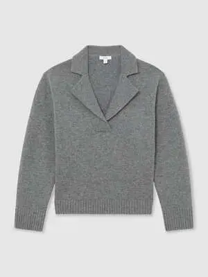 REISS Wool-cashmere Collared Knit Jumper