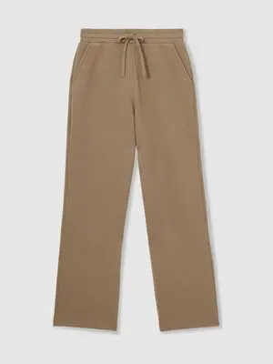 REISS Cotton-blend Interlock Wide-leg Joggers