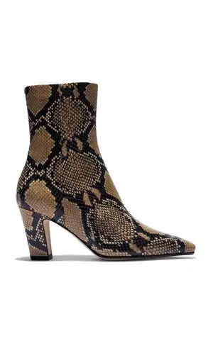 AeydĒ Maris Snake-printed Leather Ankle Boots - Animal