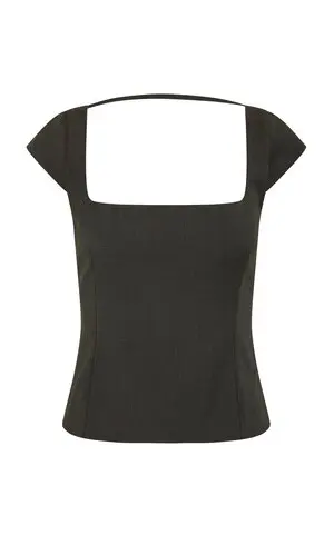 ST. AGNI Wool Top - Dark Grey