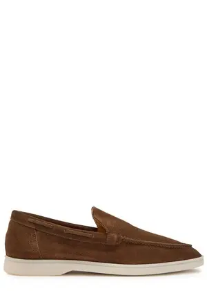 AURELIEN Yacht Suede Loafers - Brown