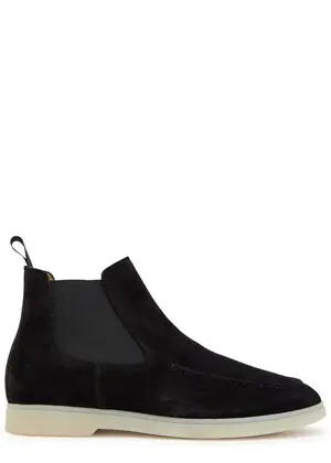 AURELIEN City Suede Chelsea Boots - Black