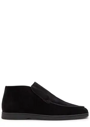 AURELIEN City Suede Loafers - Black