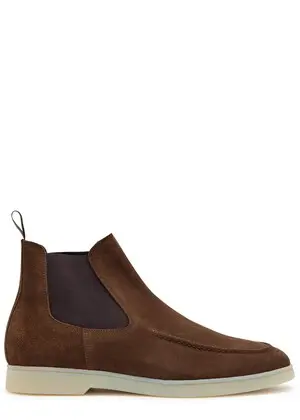 AURELIEN City Suede Chelsea Boots - Brown