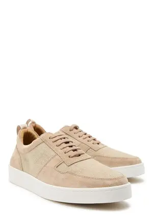 AURELIEN Bayside Panelled Linen Sneakers