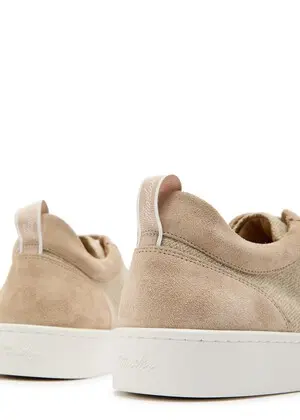 AURELIEN Bayside Panelled Linen Sneakers