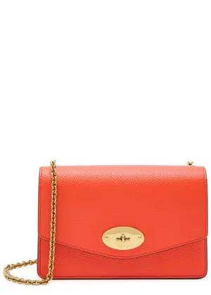 Mulberry Darley Small Grained Leather Cross-body Bag - Orange