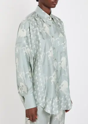 Stella McCartney Horse-print Silk Shirt