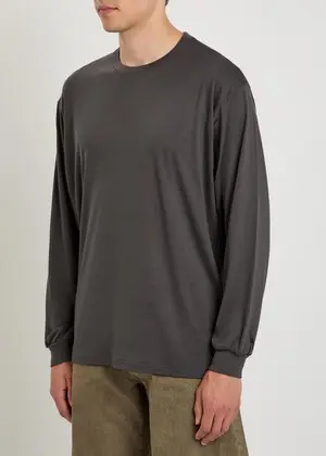 SSSTEIN Oversized Long-sleeve Wool T-shirt