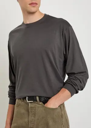 SSSTEIN Oversized Long-sleeve Wool T-shirt