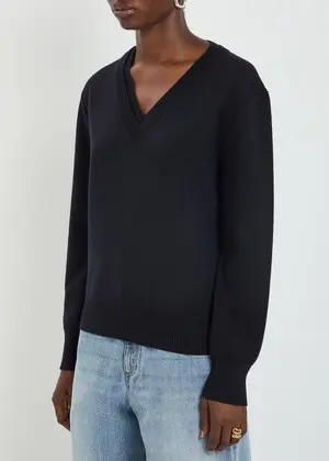 RÓHE V-neck Stretch-wool Jumper