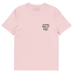 ANCHOR & CREW Cotton Small Print Annotations Organic Cotton T-shirt - Pink