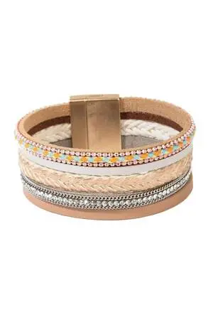Saachi Rockaway Braided Leather Bracelet