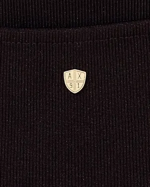Armani Exchange Slim-fit Top In Recycled Heavy Rib Jersey