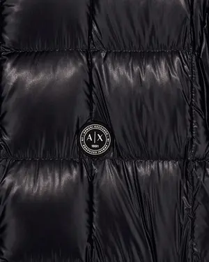 Armani Exchange Down Jacket In Nylon With Feather Padding