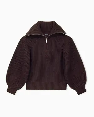 Armani Exchange Regular Fit Pullover Knitted In Virgin Wool And Acrylic - Brown
