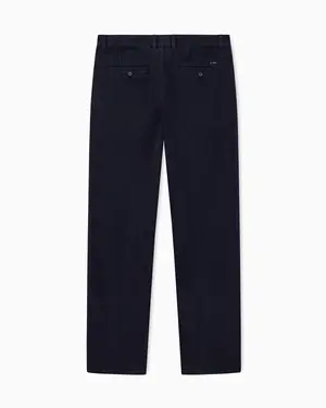 Armani Exchange Regular Fit Trousers Garment-dyed Cotton