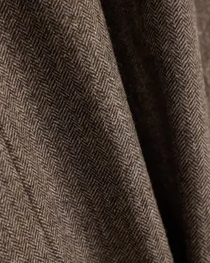 Armani Exchange Slim Fit Herringbone Virgin Wool And Silk Skirt