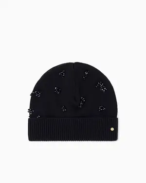 Armani Exchange Beanie Hat With Sequins
