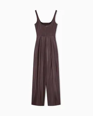 Armani Exchange Regular Fit Jumpsuit With Outer Coating And Rib Details