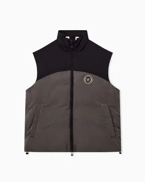Armani Exchange Sleeveless Blouson Jacket - Brown