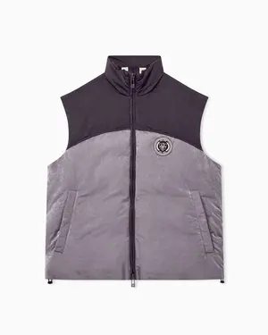 Armani Exchange Sleeveless Padded Blouson Jacket - Brown