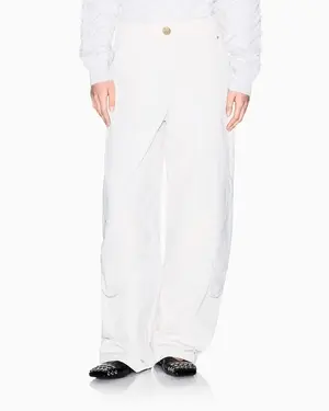 Armani Exchange Crinkle Nylon Down-padded Oversized Trousers