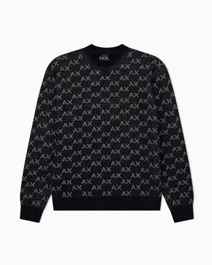 Armani Exchange Pullover In Viscose Blend - Black