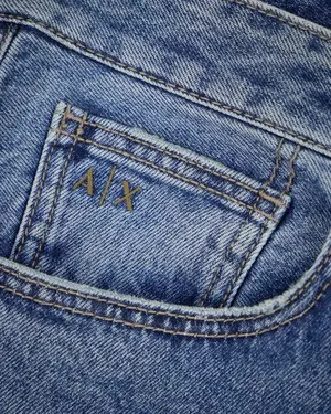 Armani Exchange Comfort Slim Fit 5-pocket Washed Denim