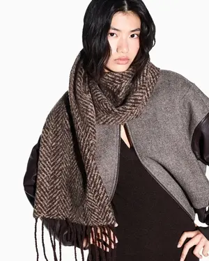 Armani Exchange Stole Herringbone Pattern