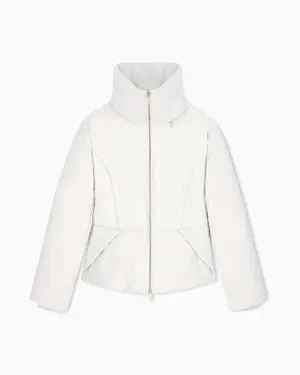 Armani Exchange Down Jacket In Crinkle Nylon