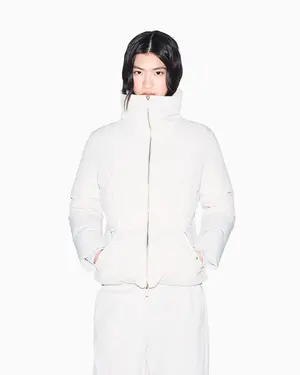 Armani Exchange Down Jacket In Crinkle Nylon