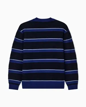 Armani Exchange Regular Fit Pullover In Virgin Wool And Cotton Blend