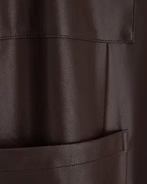 Armani Exchange Coated Fabric Oversized Fit Trousers With Rib Details