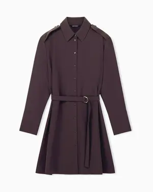 Armani Exchange Regular Fit Dress In Recycled Crepe