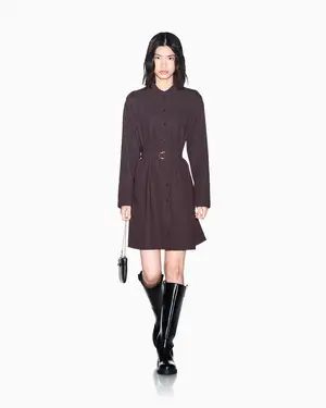 Armani Exchange Regular Fit Dress In Recycled Crepe
