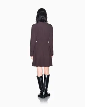 Armani Exchange Regular Fit Dress In Recycled Crepe