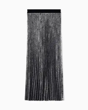 Armani Exchange Pleated Crinkle Skirt