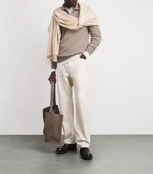 FIORONI CASHMERE Cashmere Long-sleeve Polo Shirt